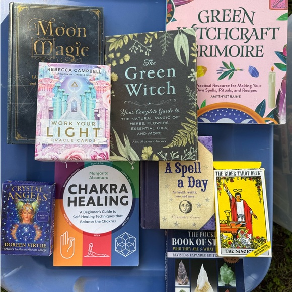 Other | 9 Assorted Spiritual And Witchcraft Books Decks | Poshmark